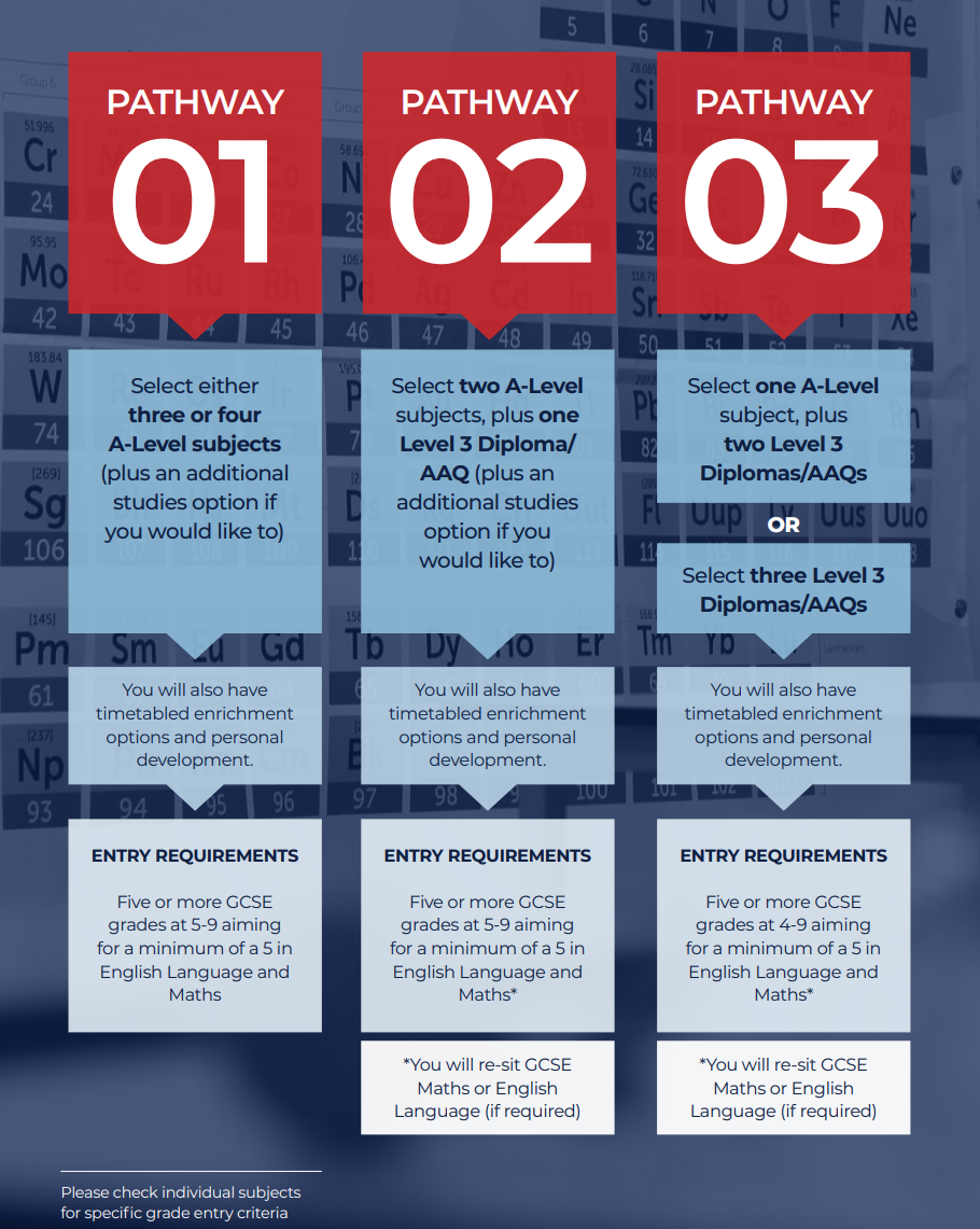 Entry requirements and how to choose your courses | Samuel Ward Academy