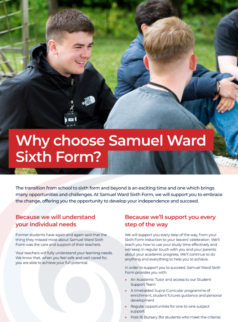 Why Choose Samuel Ward Sixth Form? | Samuel Ward Academy